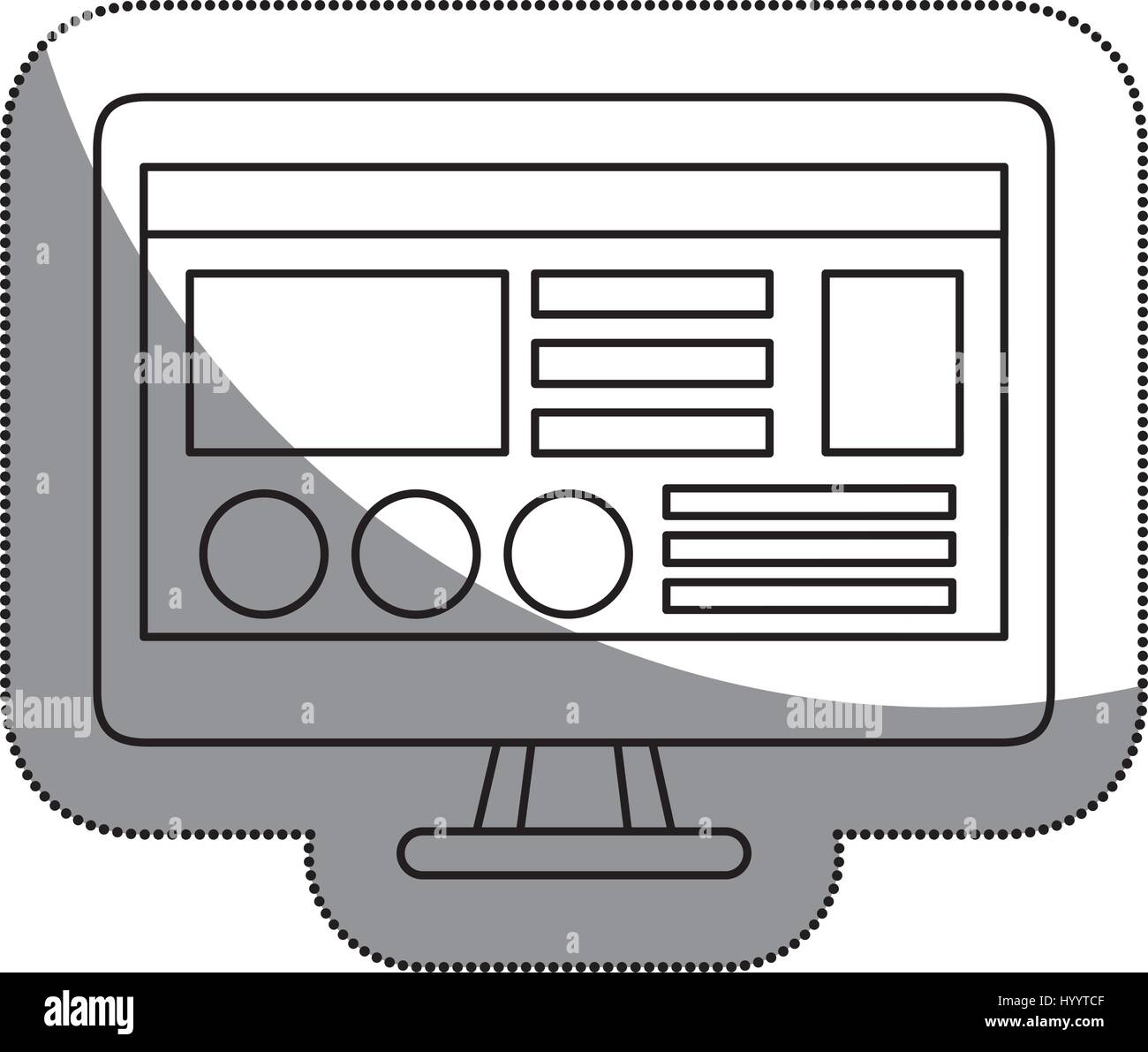 computer desktop with template icon Stock Vector Image & Art - Alamy