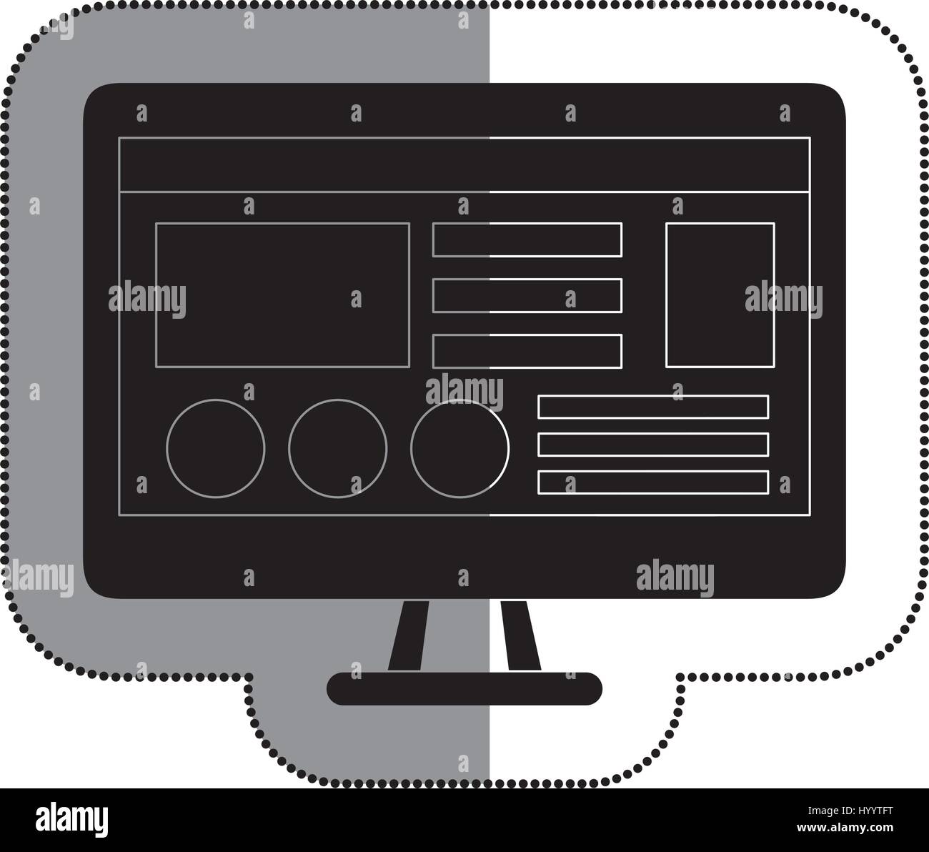computer desktop with template icon Stock Vector Image & Art - Alamy