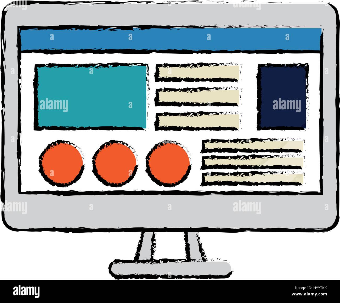 computer desktop with template icon Stock Vector Image & Art - Alamy