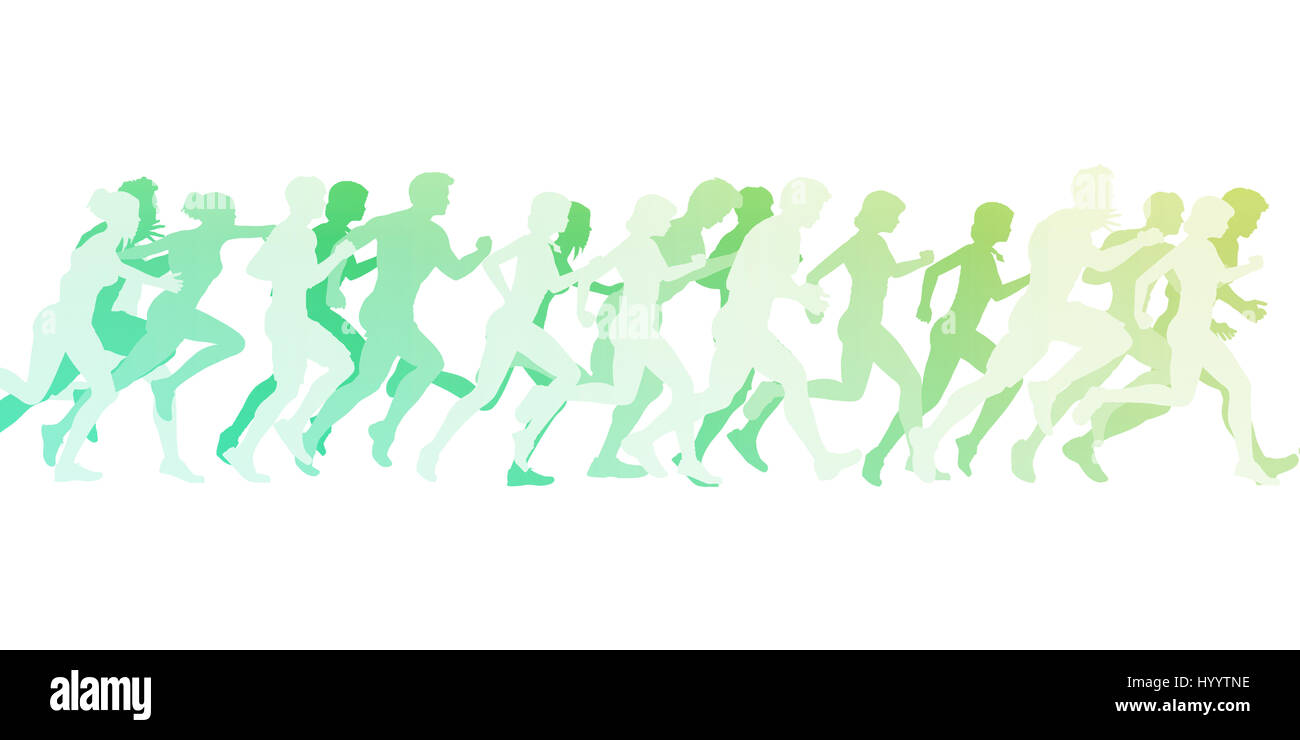 Cardio Training Exercise Group or Class Illustration Stock Photo - Alamy