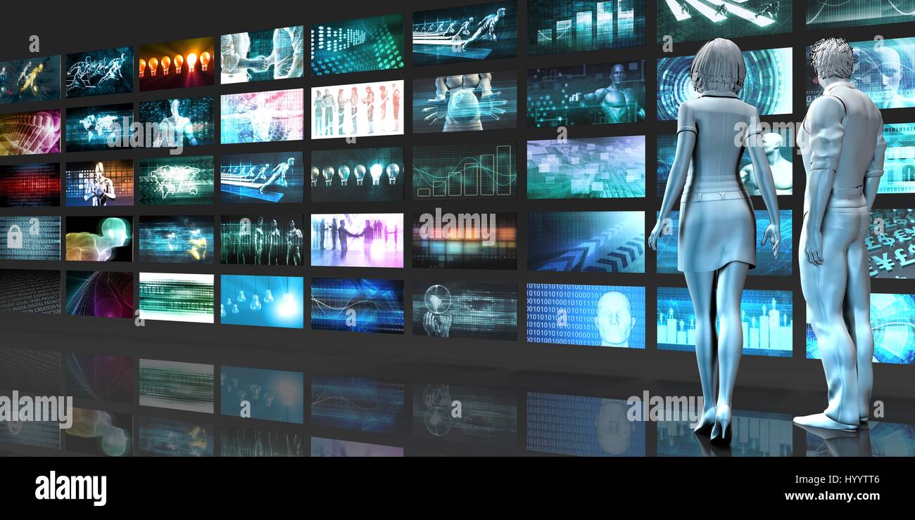 Multimedia Background for Digital Network on the Internet Stock Photo ...