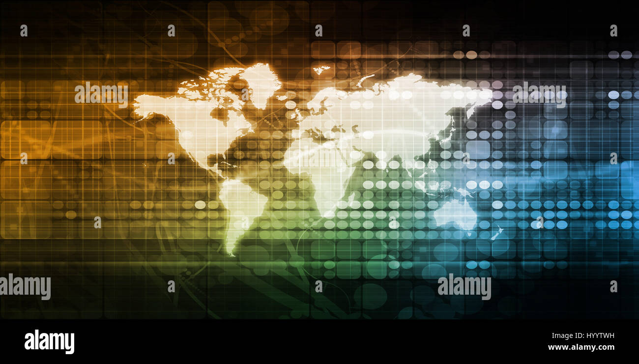 Global Network Connection and Integrated System art Stock Photo - Alamy