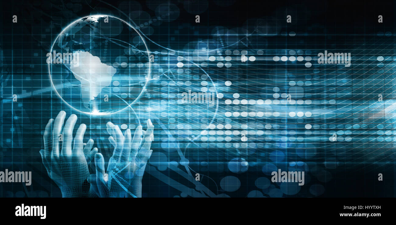 Global Connection and Communications Platform System Art Stock Photo ...