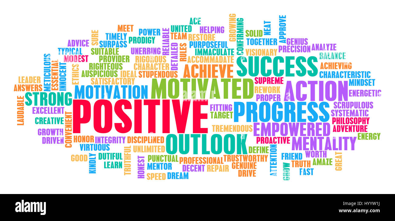 Positive Word Cloud Concept on White Stock Photo - Alamy