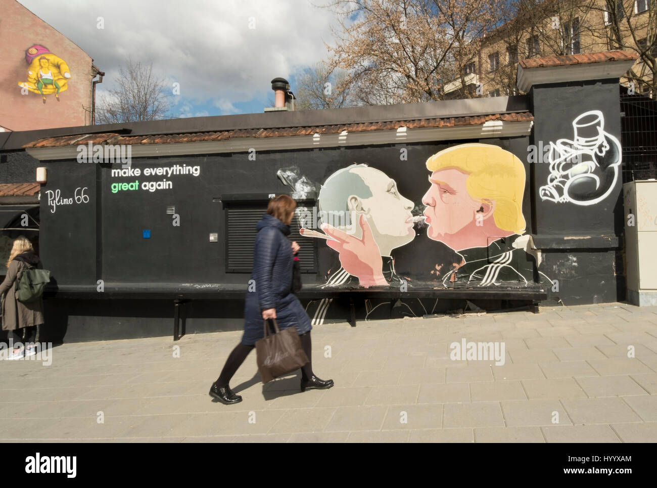 Make everything great again, Putin, Trump mural at Keule-Ruke cafe ...