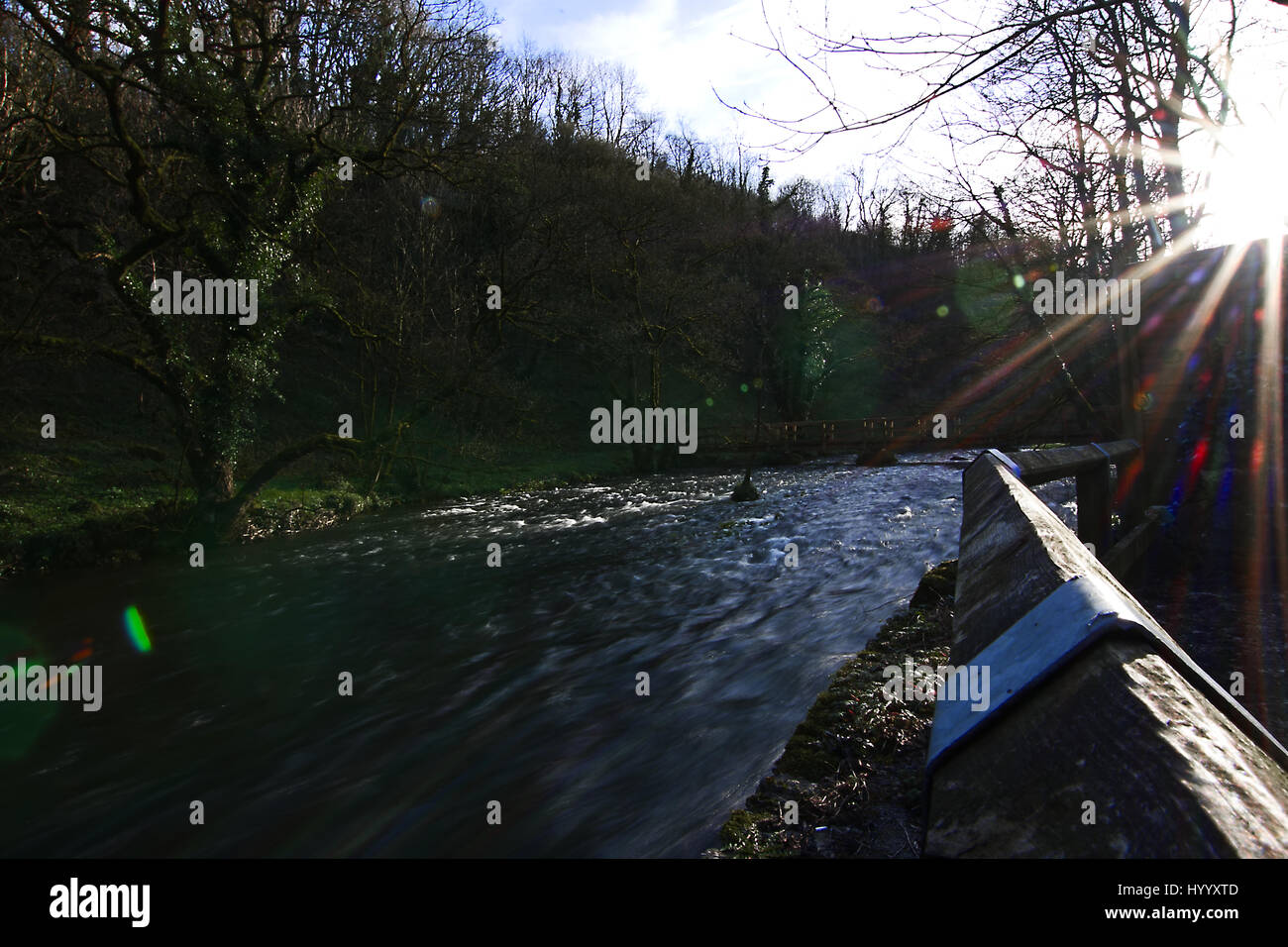 Flowing stream in Peak District National Park,Derbyshire,United Kingdom ...