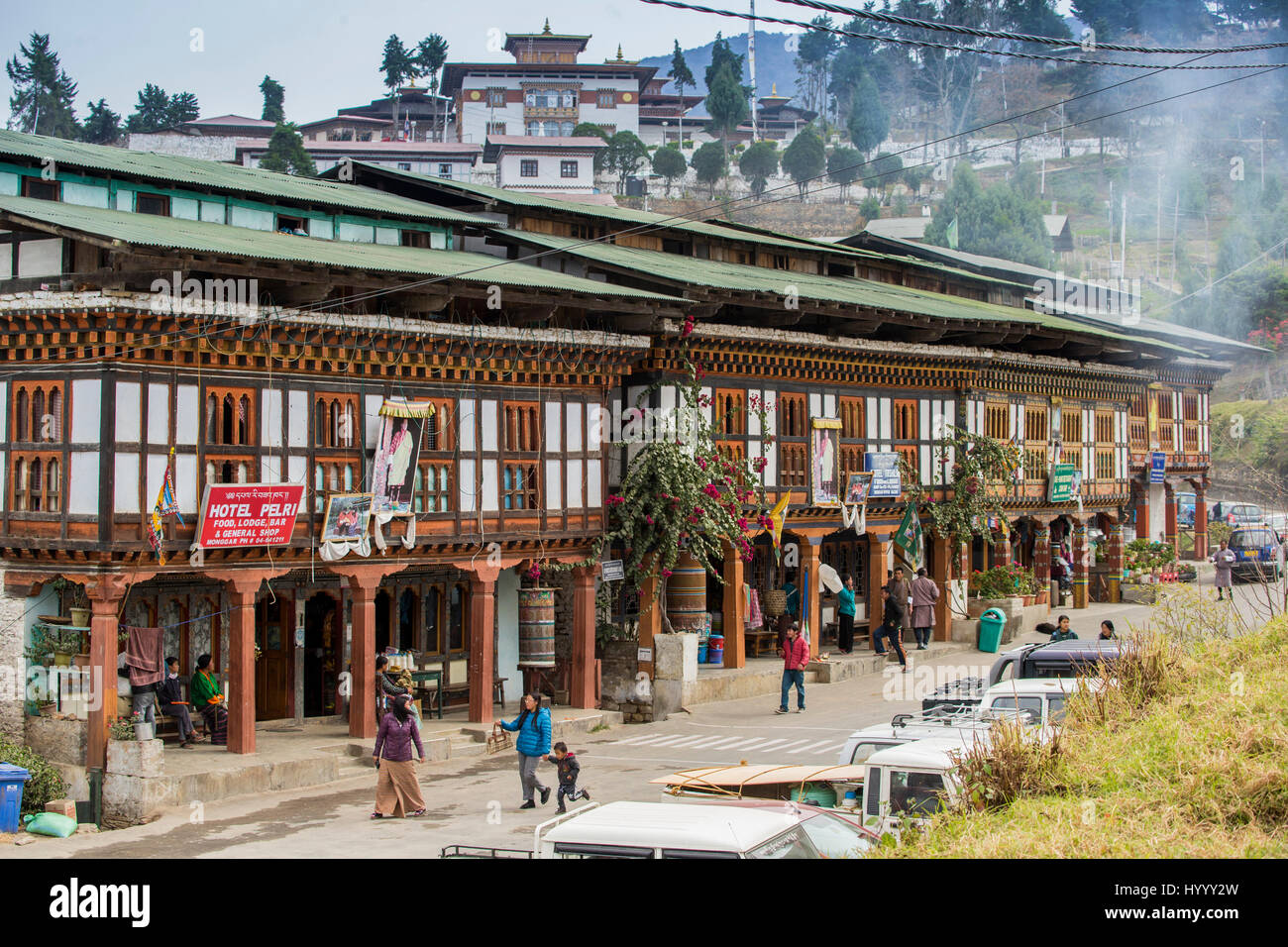 Eastern Bhutan, Mongar, early morning in town centre Stock Photo - Alamy