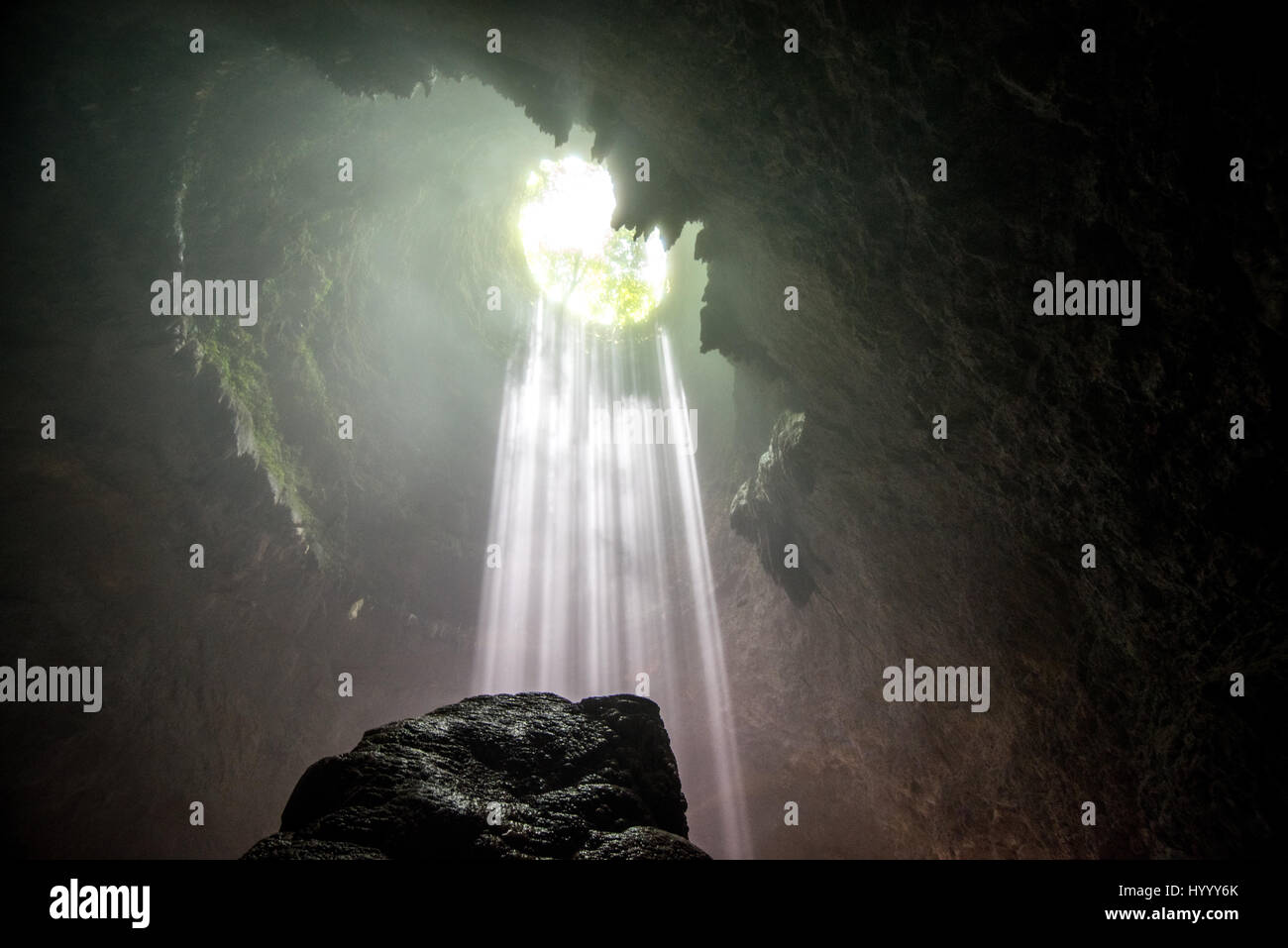 Goa jomblang caving Stock Photo - Alamy