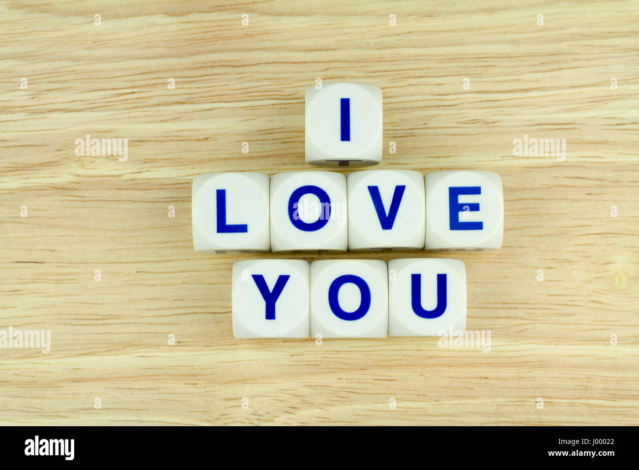 I LOVE YOU Alphabet Blocks on Wooden Surface Background Stock Photo - Alamy