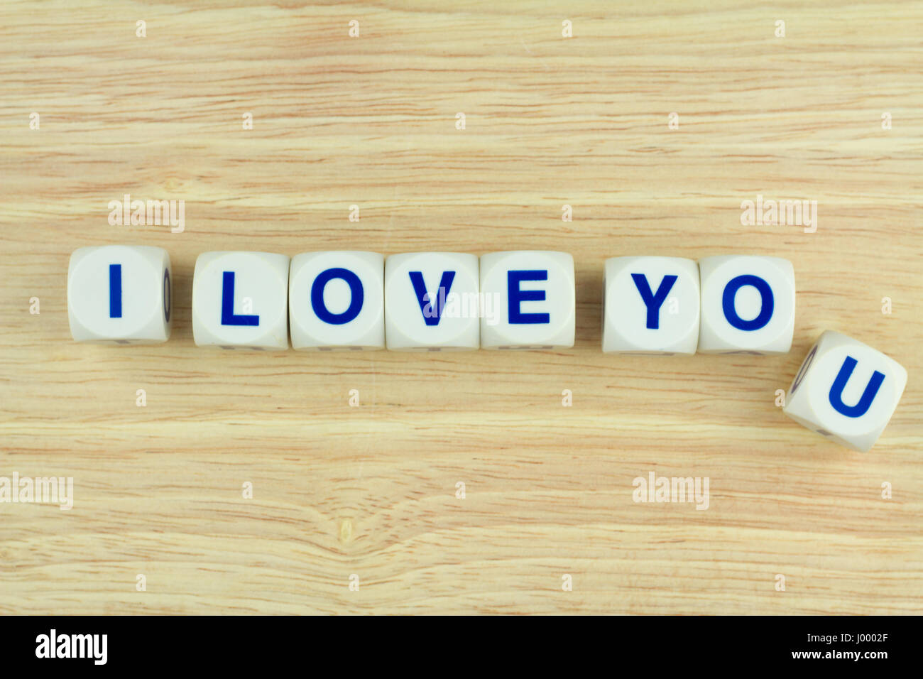 I LOVE YOU Alphabet Blocks on Wooden Surface Background Stock Photo - Alamy