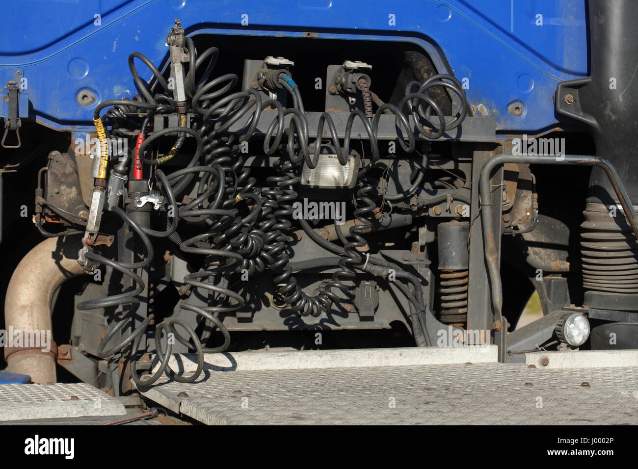 Engine of a truck Stock Photo - Alamy