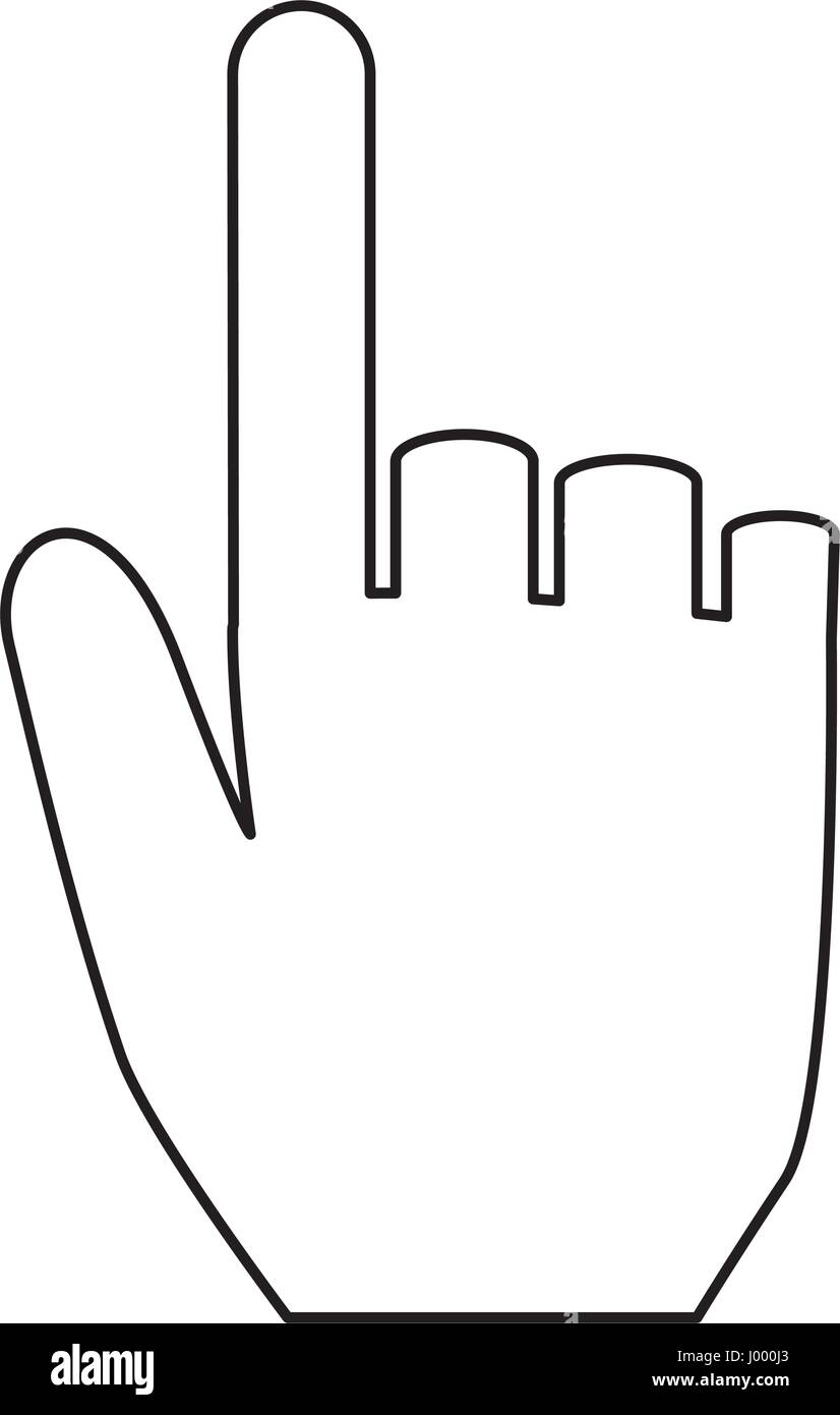 hand human pointer icon vector illustration design Stock Vector Image ...