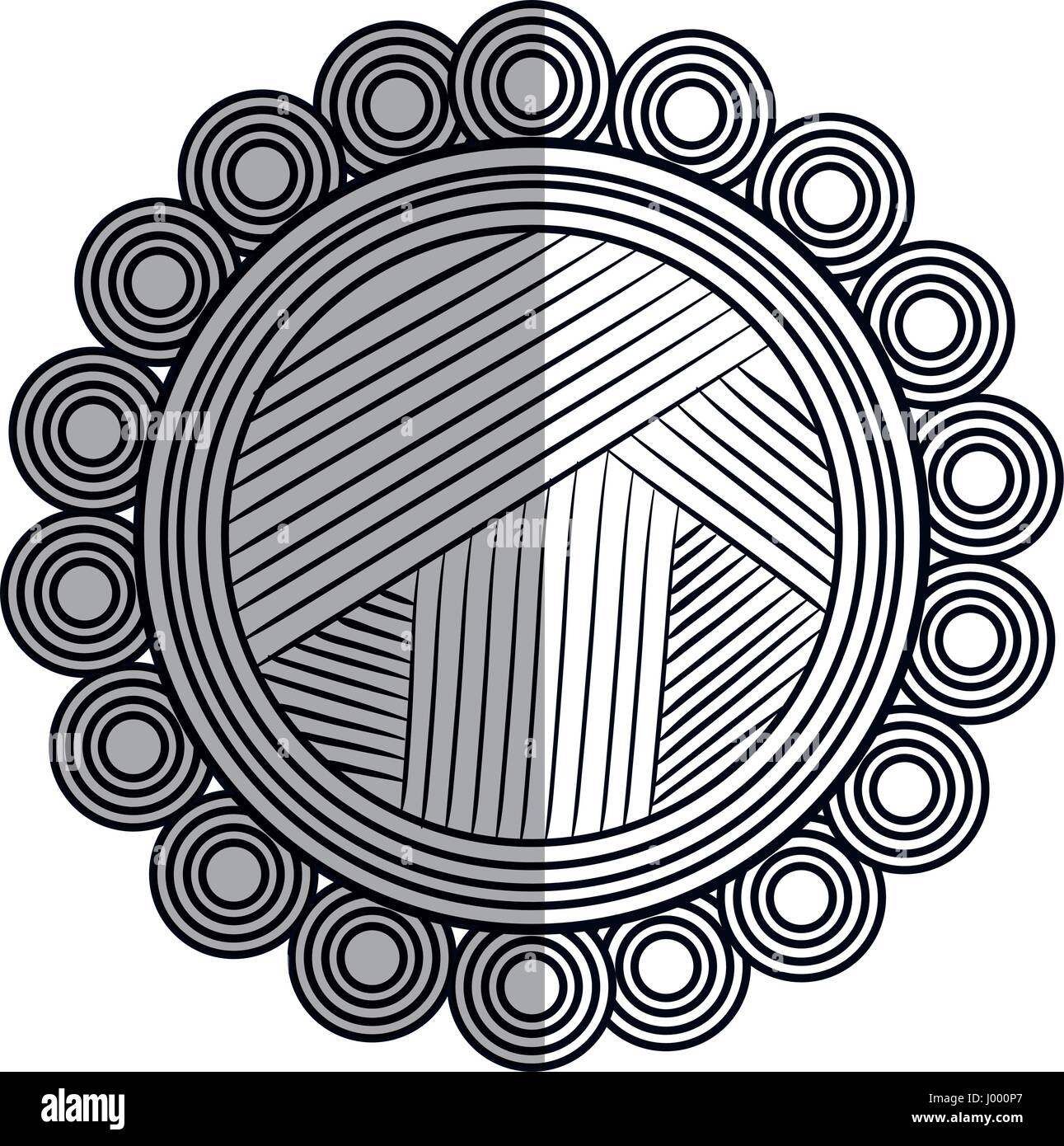 mandala art isolated icon vector illustration design Stock Vector Image ...