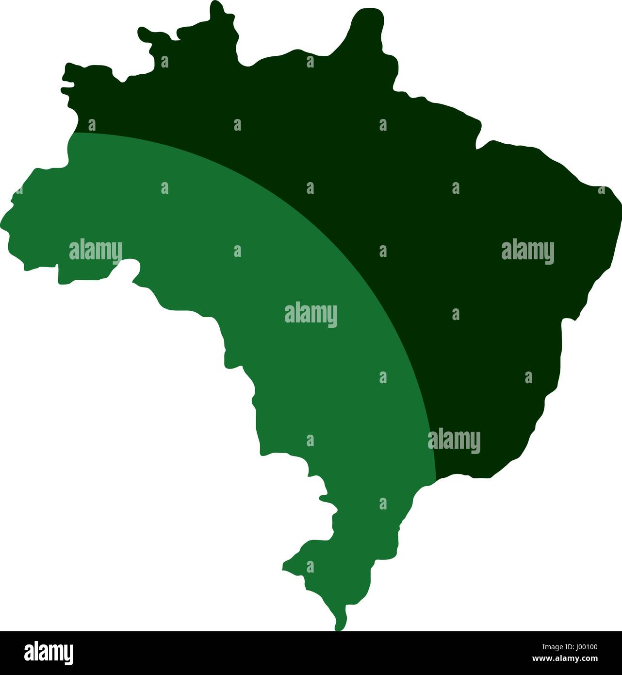 Brazil stylized map vector icon hi-res stock photography and images - Alamy