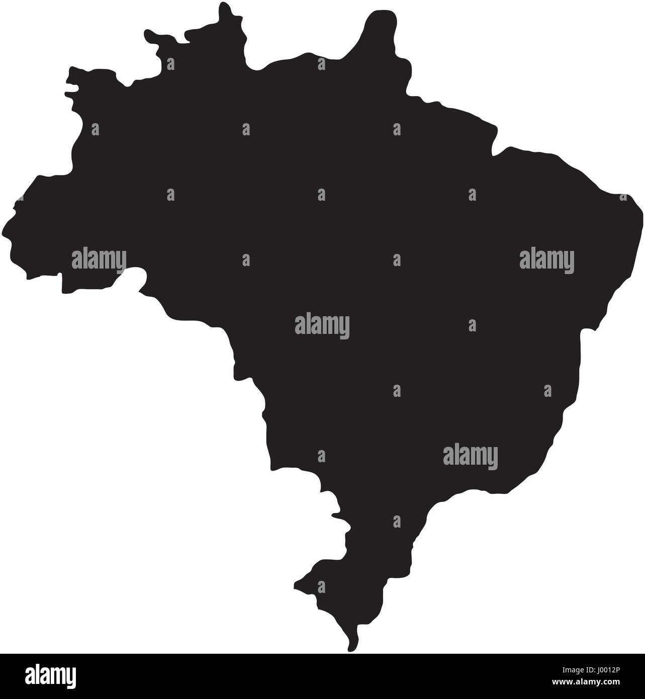 Brazil stylized map vector icon hi-res stock photography and images - Alamy