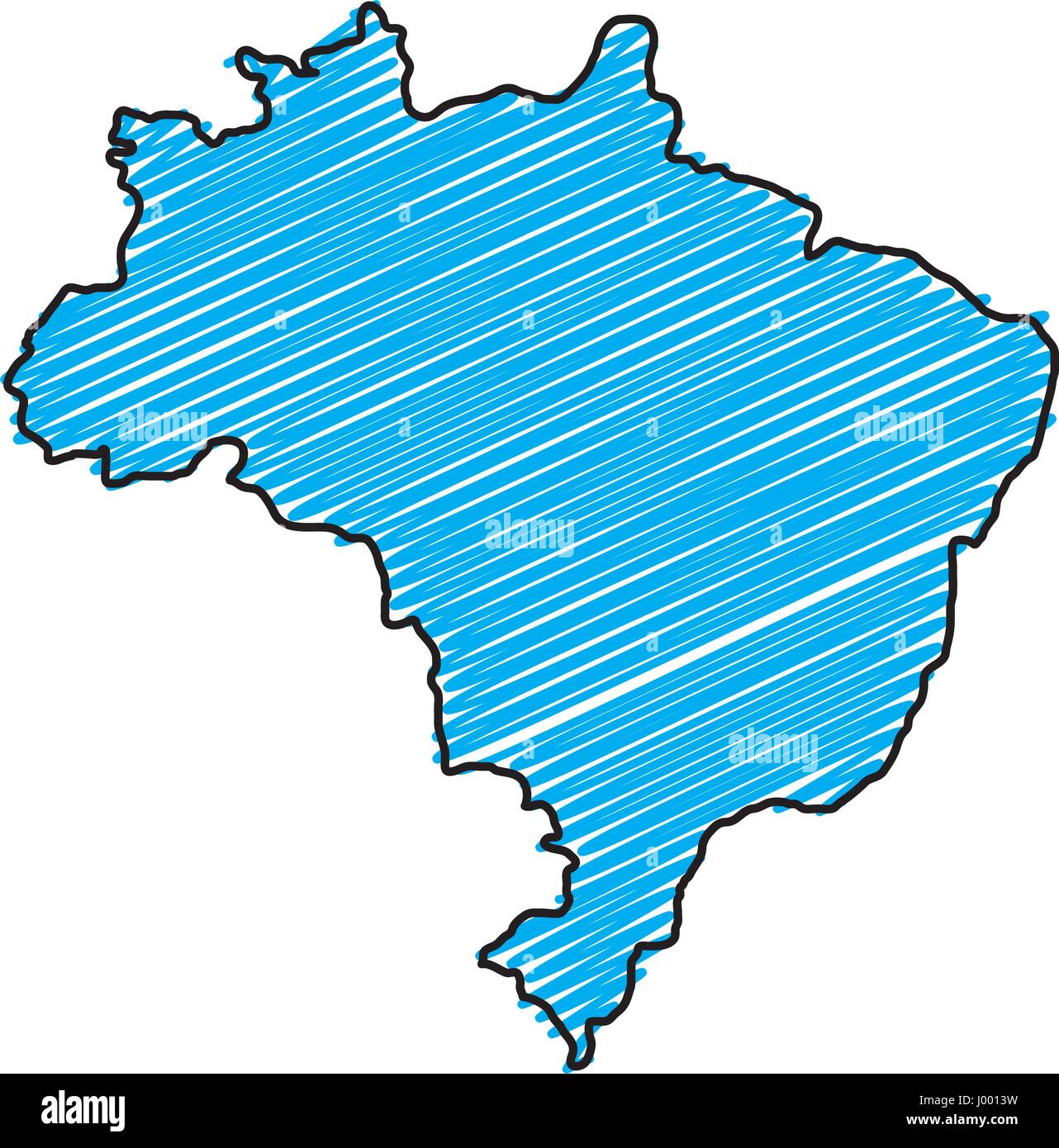 Brazil stylized map vector icon hi-res stock photography and images - Alamy