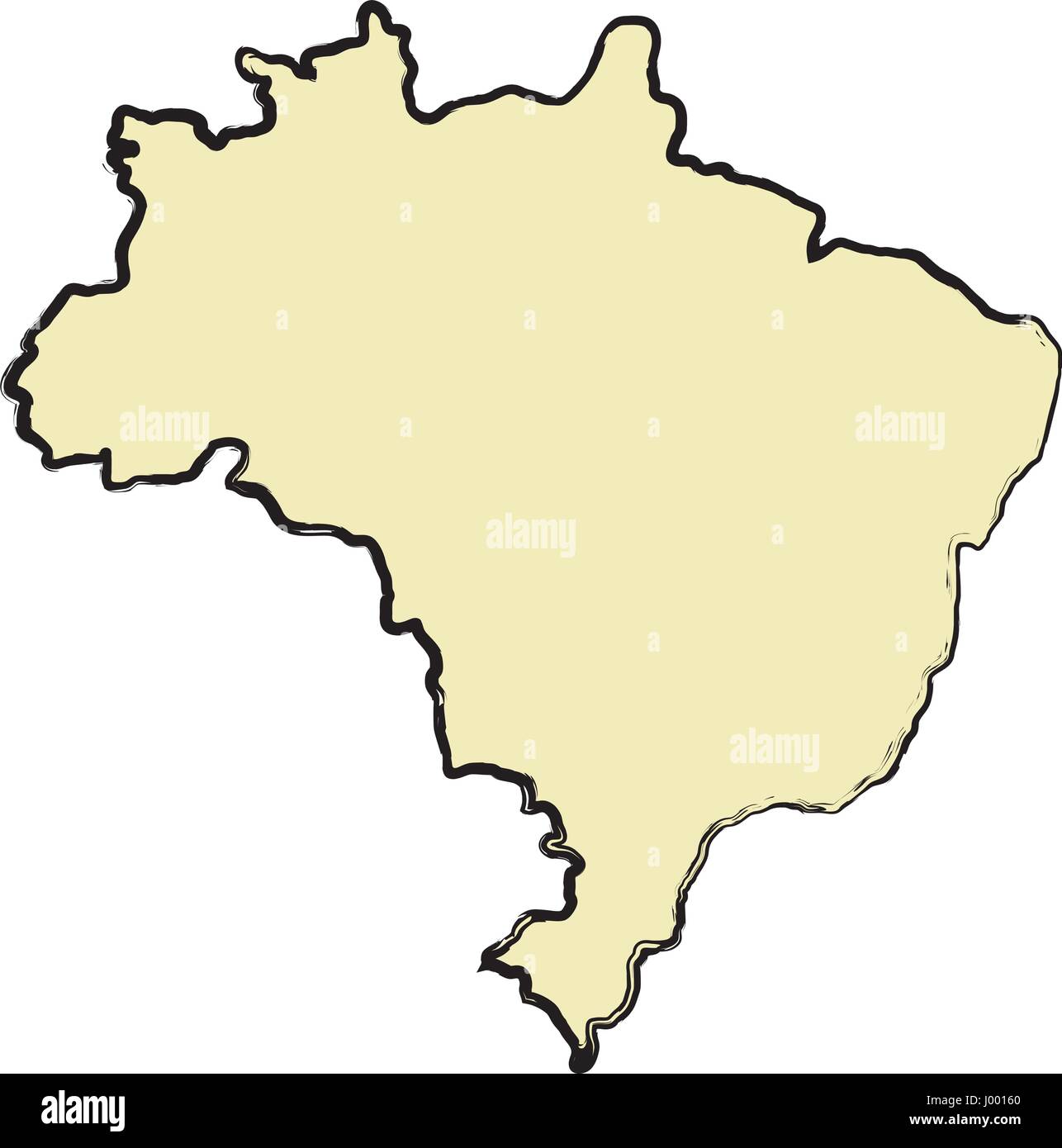 Brazil stylized map vector icon hi-res stock photography and images - Alamy