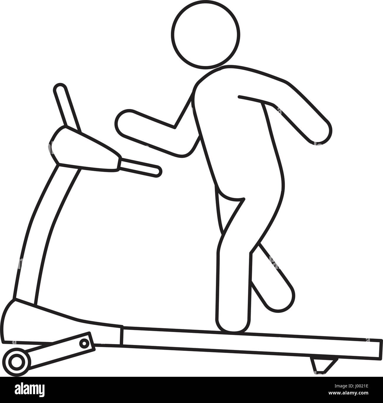 Walking machine gym icon hi-res stock photography and images - Alamy