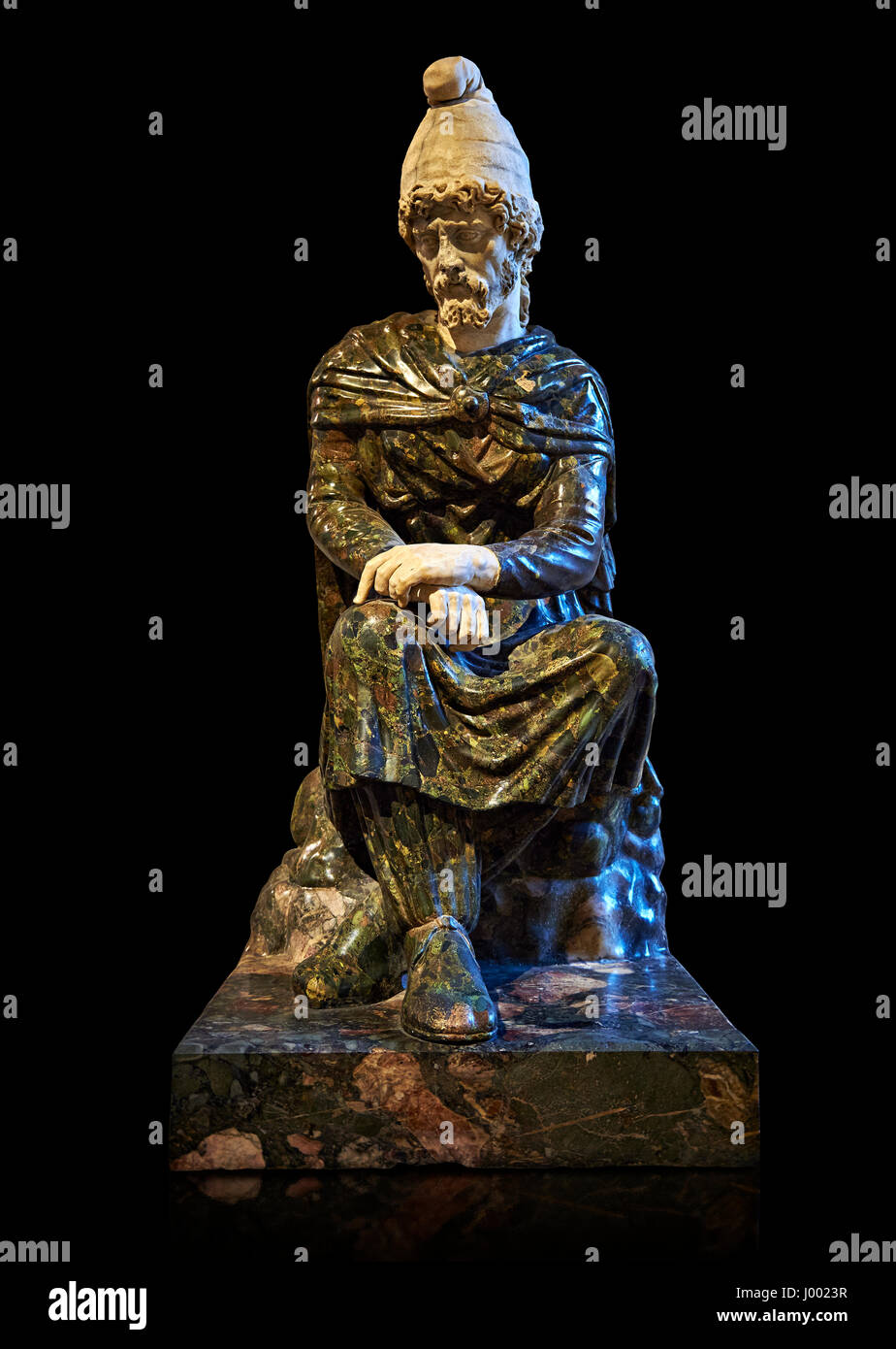 Roman statue known as the Sitting captive - 1st or 2nd cent AD, Green ...