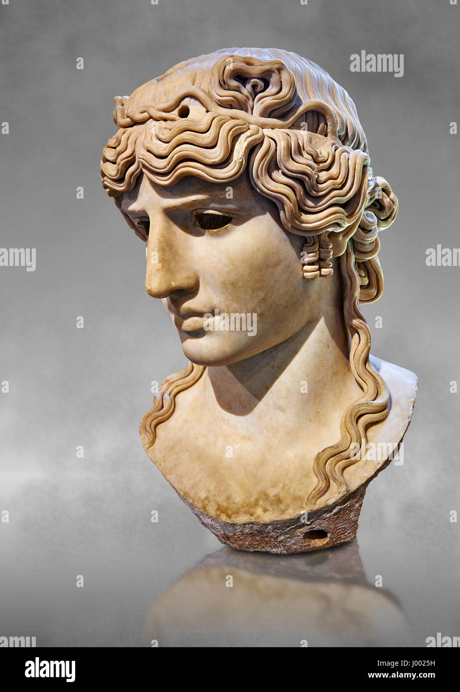 Antinous Mondragone, Roman marble bust from c. 130 AD. Borghese ...