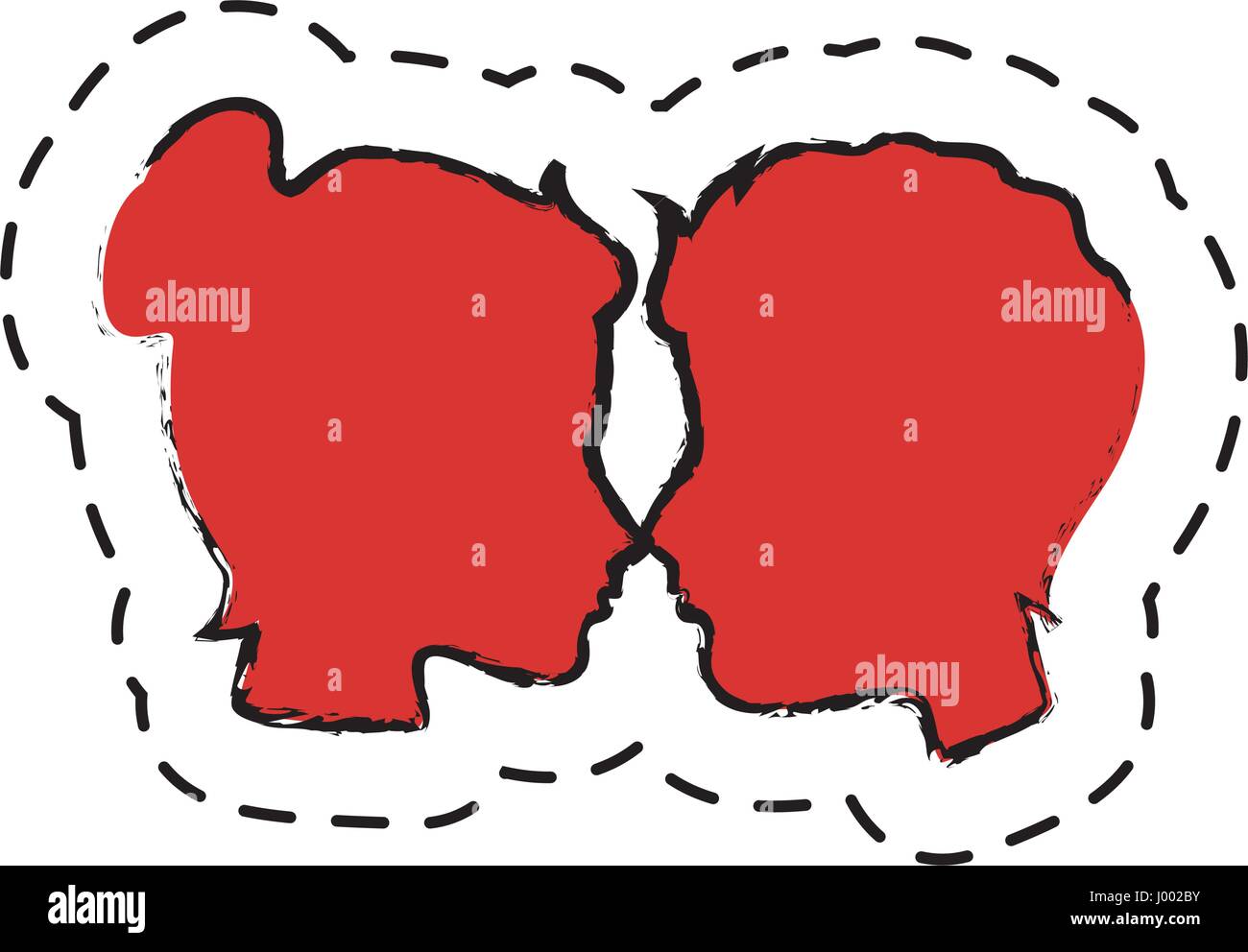 couple heads love card Stock Vector Image & Art - Alamy