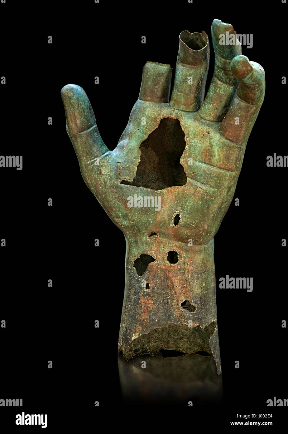 Gigantic Roman bronze statue hand from Rome. The Capitoline Museums ...