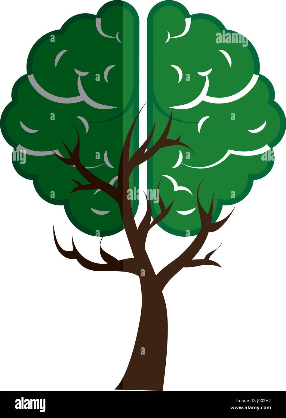 brain human with tree creative icon Stock Vector Image & Art - Alamy