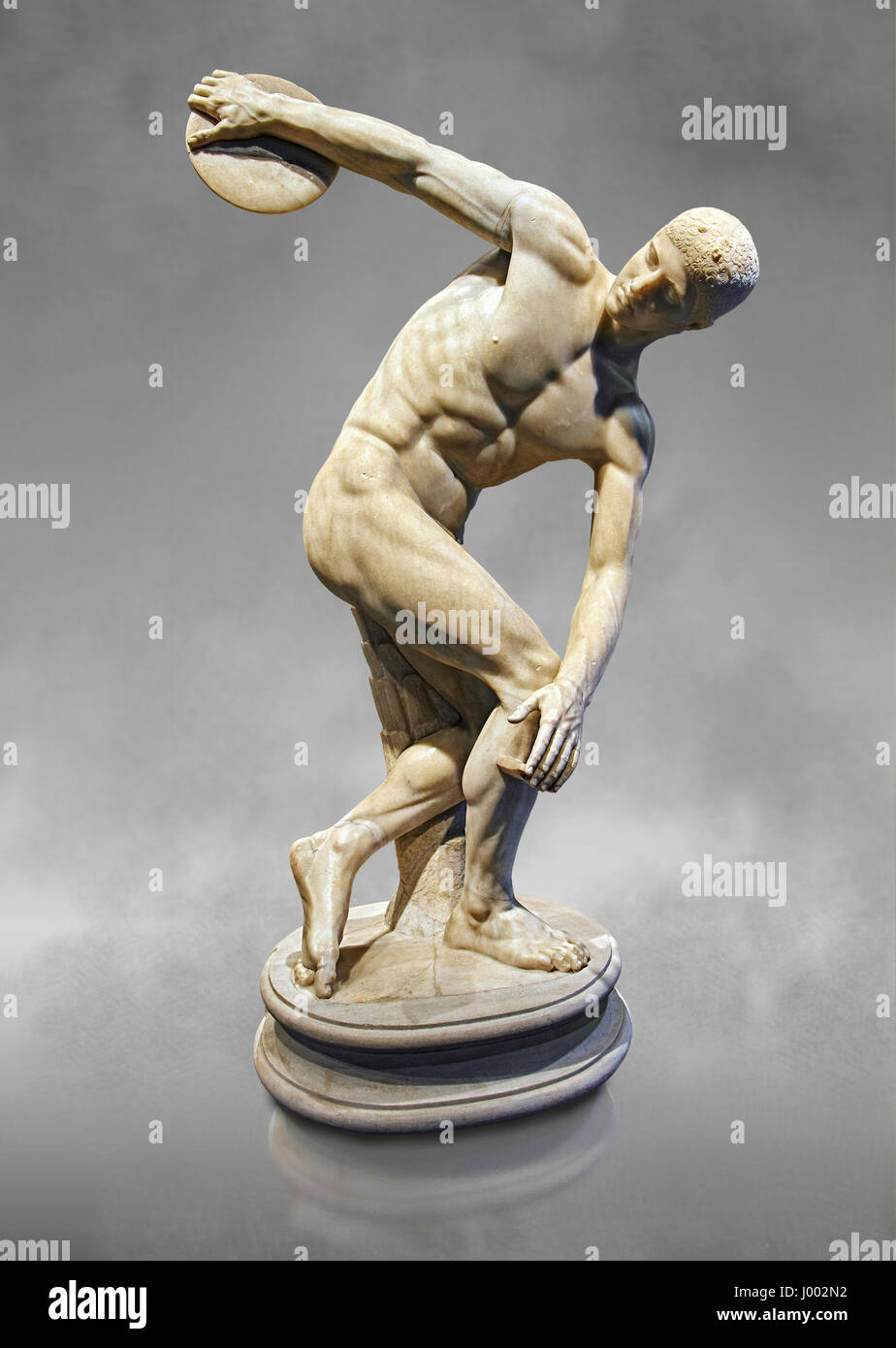 2nd Cent AD Roman sculpture of a Discus Thrower, Paros marble from the ...