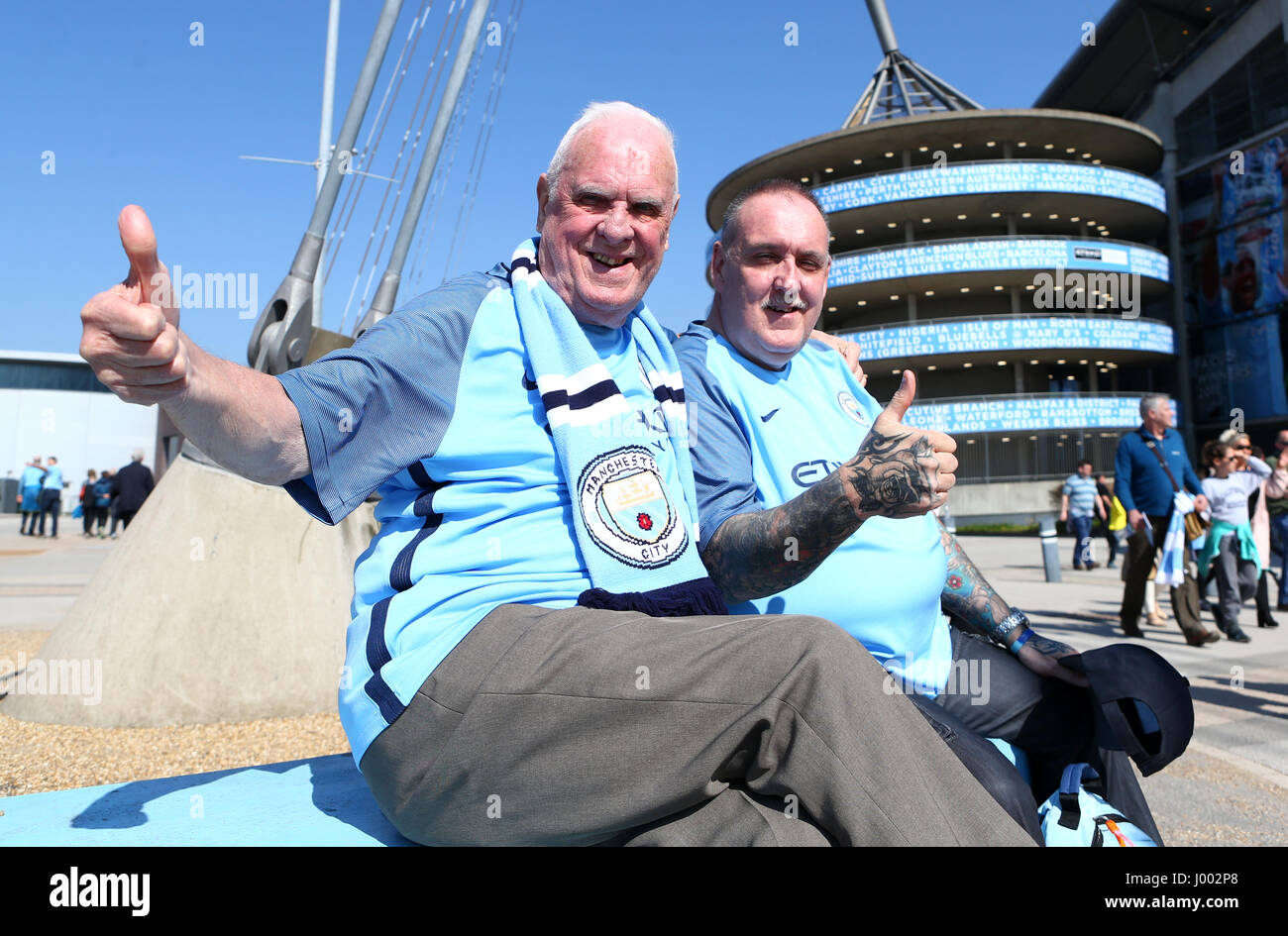 Manchester City fans outside the stadium during the Premier League ...