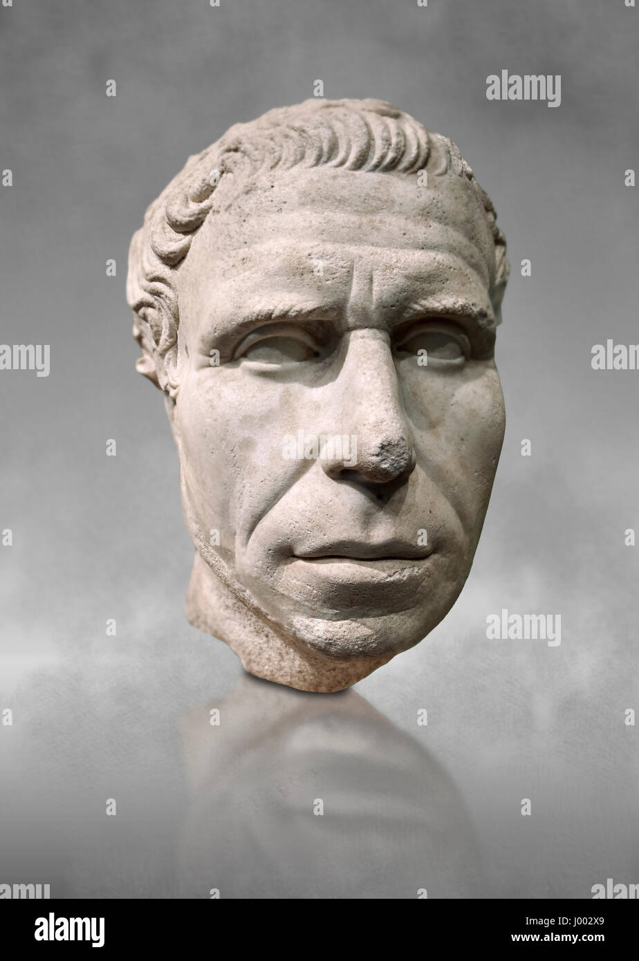 Roman portrait bust from circa 30 BC excavated from the Valle Giardino ...
