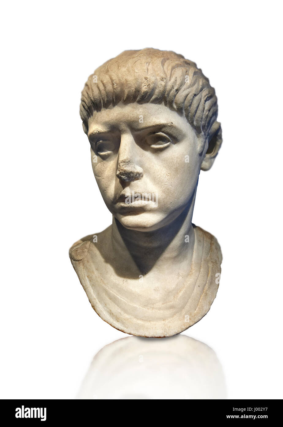 Roman portrait bust of a young man with hairstyle from the reign of ...