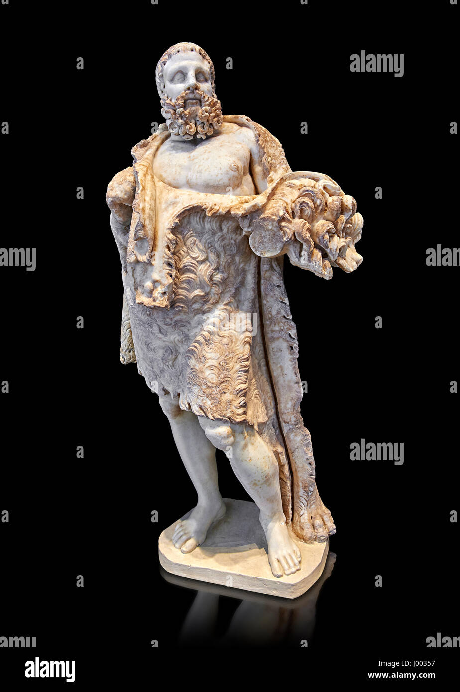 Roman statue of Hercules portrayed as a mature man at rest, mid 2nd ...