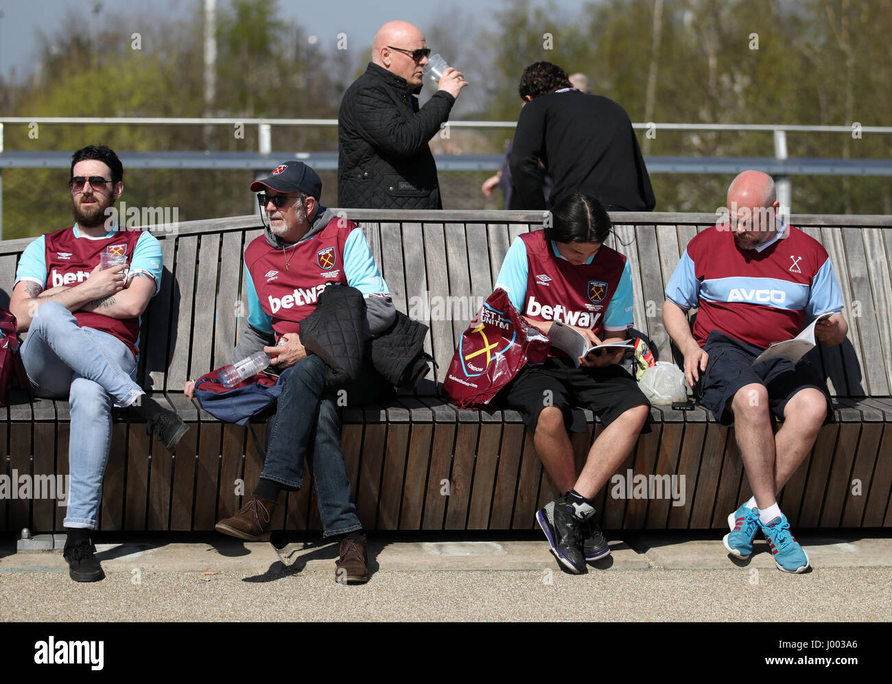 Fans outside London Stadium during the Premier League match at the ...