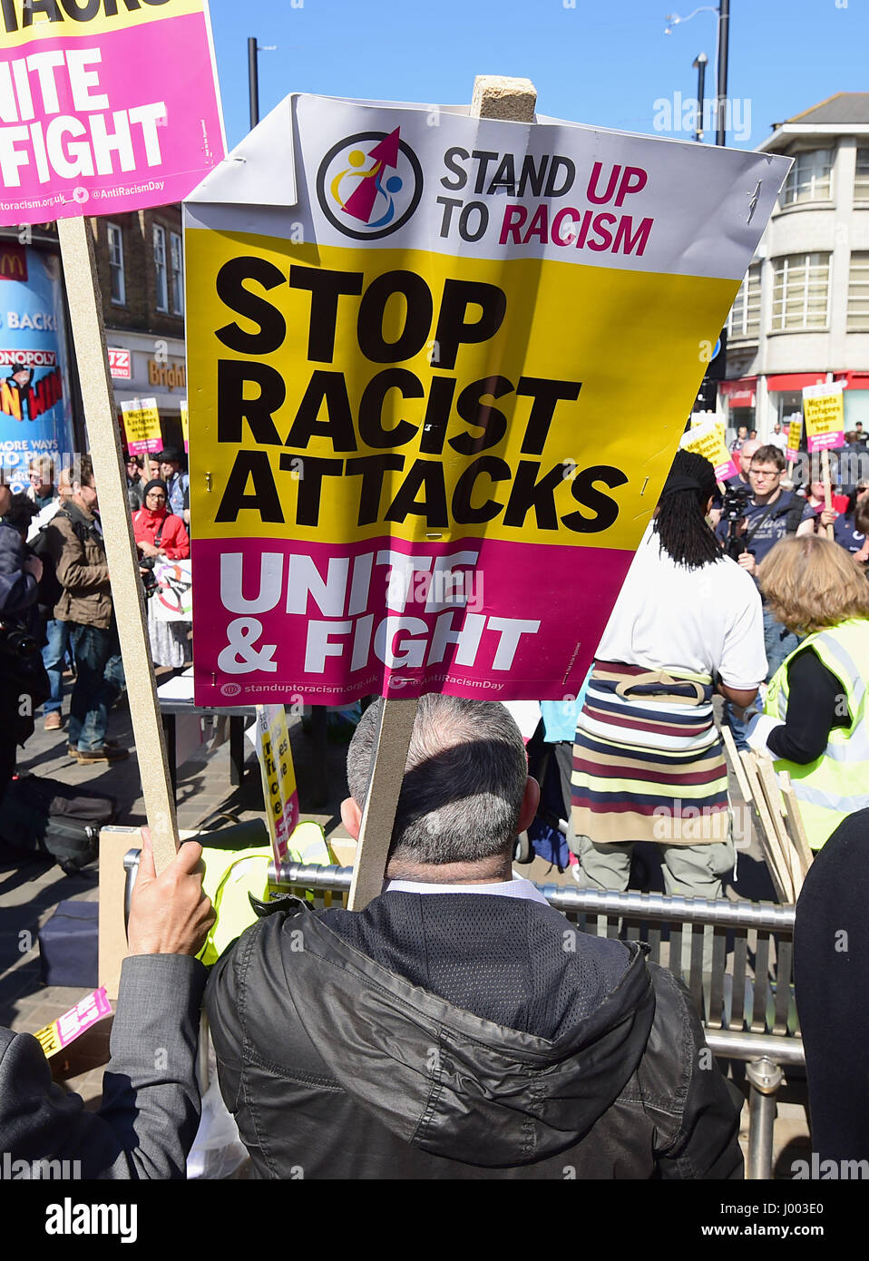 Stand Up To Racism hold a unity protest in Croydon following the attack ...