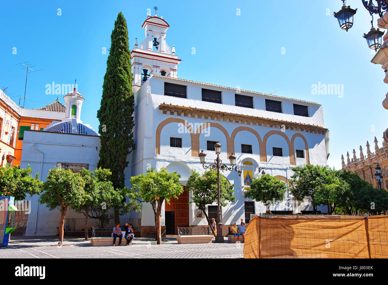 Seville, Spain - August 23, 2011: Monastery Encarnacion on Plaza de la ...