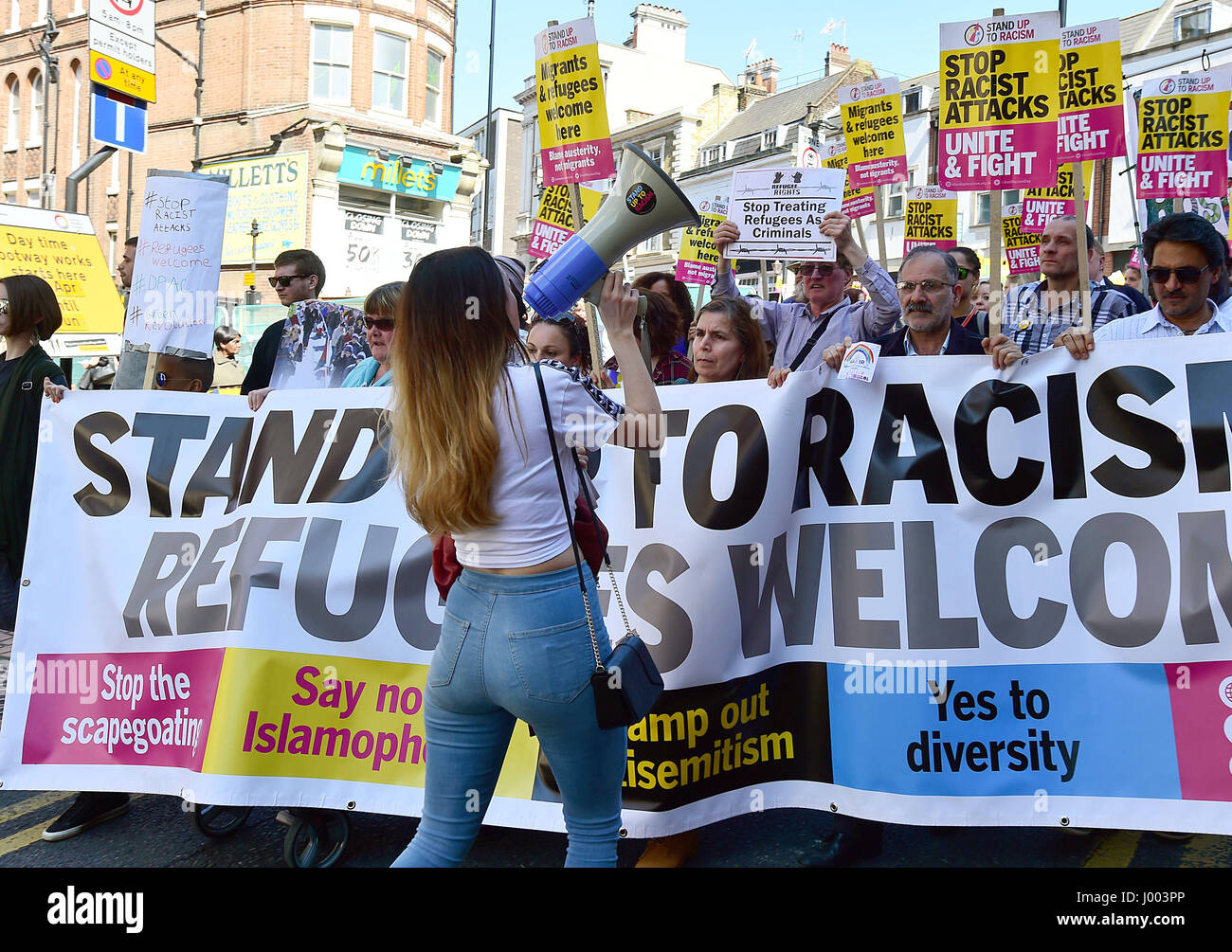 Stand Up To Racism hold a unity protest in Croydon following the attack ...