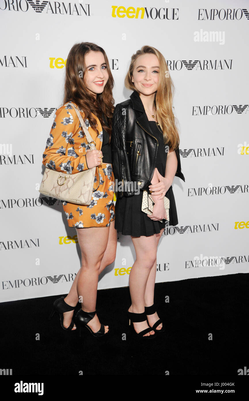 Sarah Carpenter (l) and Sabrina Carpenter attend the Teen Vogue Young ...