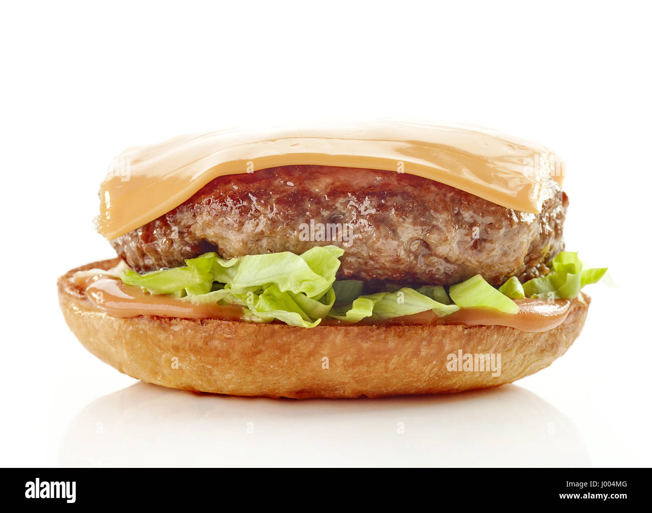 Burger ingredients isolated on white background, process of making ...