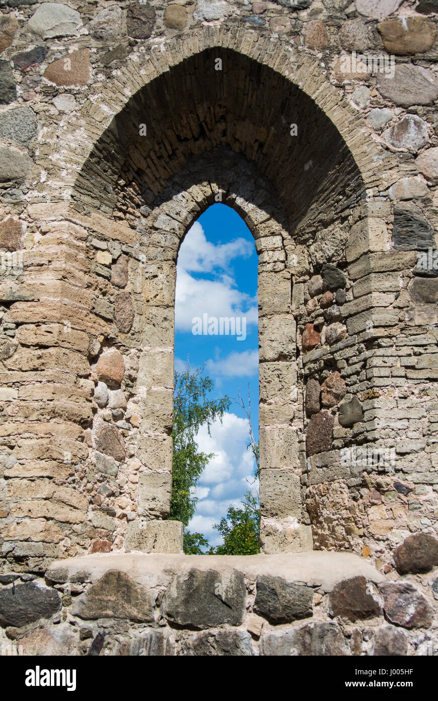 View through old embrasure hi-res stock photography and images - Alamy