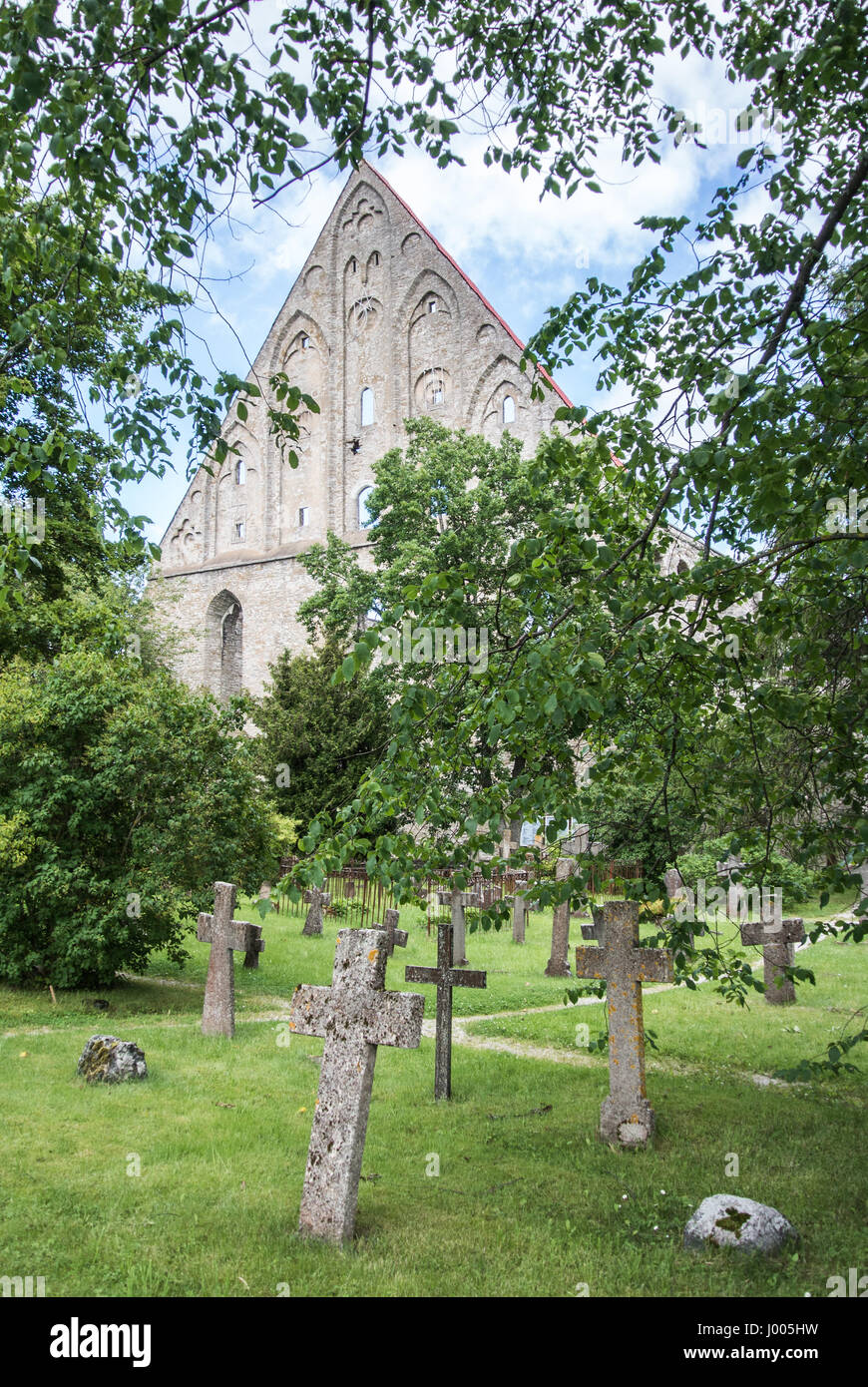 Graves at old cemetery of St. Brigitta convent in Pirita region ...