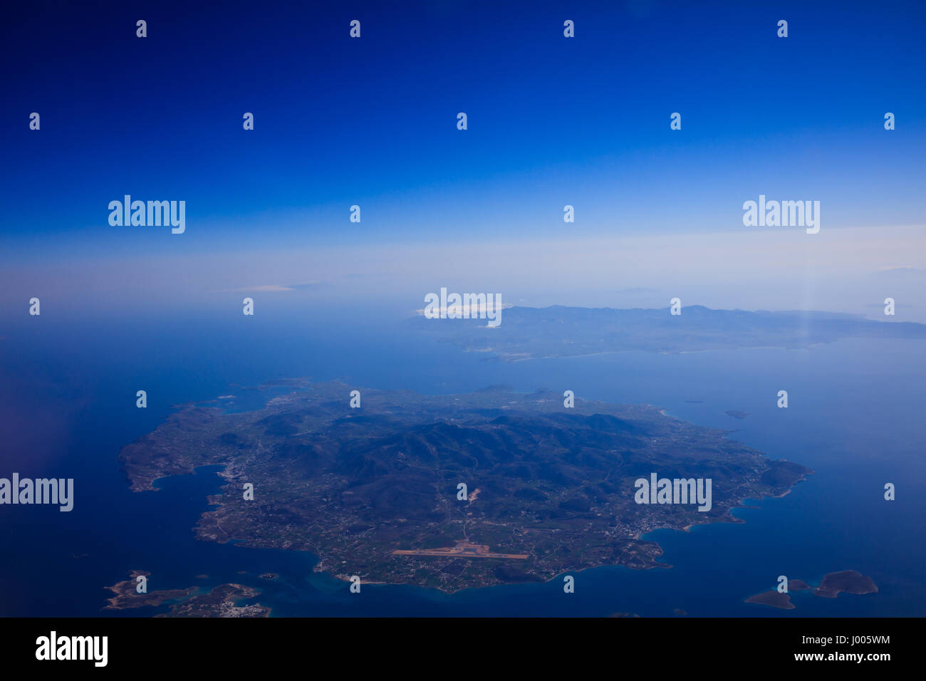 Aerial view of Greek islands - Aegean Sea Stock Photo - Alamy