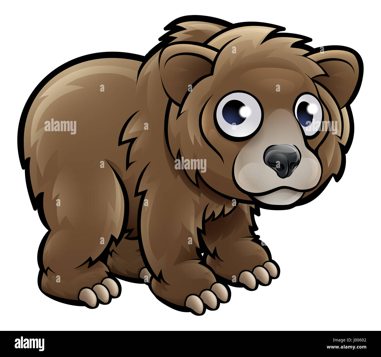 A grizzly bear animals cartoon character Stock Photo - Alamy