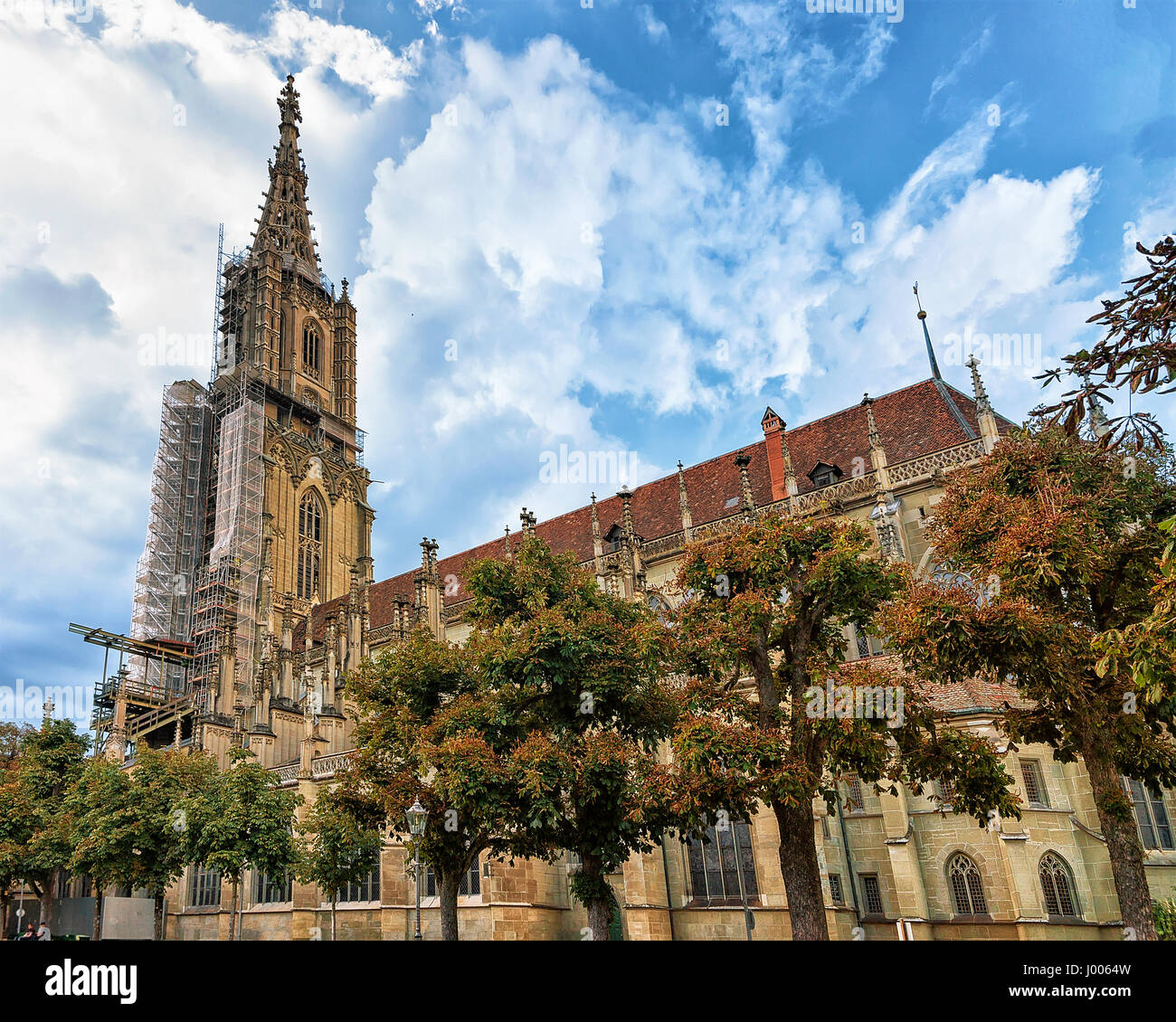 Bern Minster in the old city center of Bern, Switzerland Stock Photo ...