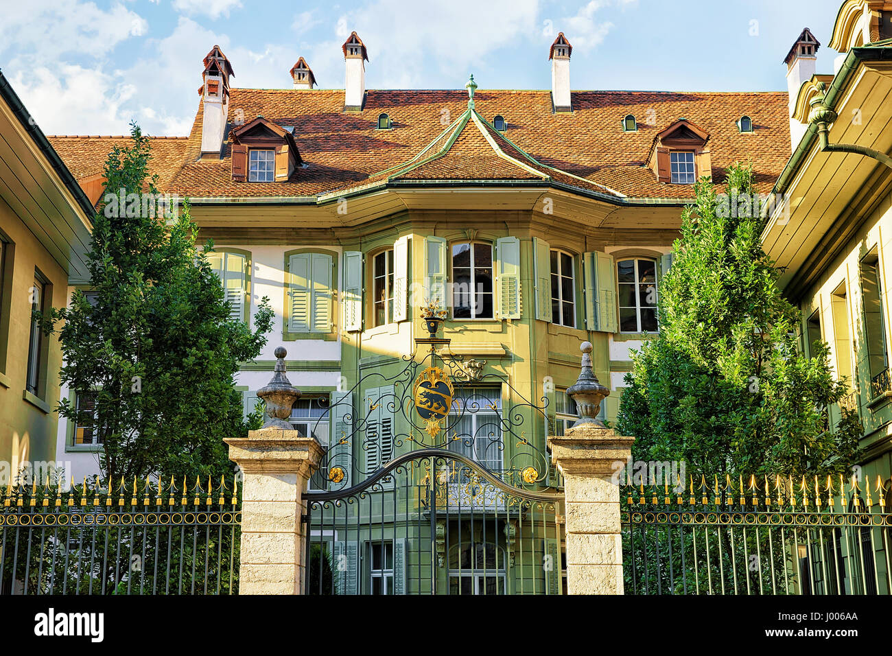 Historical building in the old city center of Bern, Switzerland Stock ...