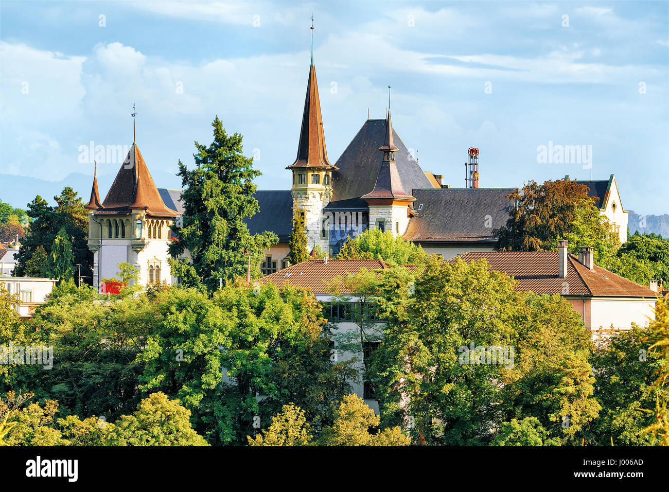 Historical Museum in Bern, Switzerland. Seen from Bundesterrasse Stock ...