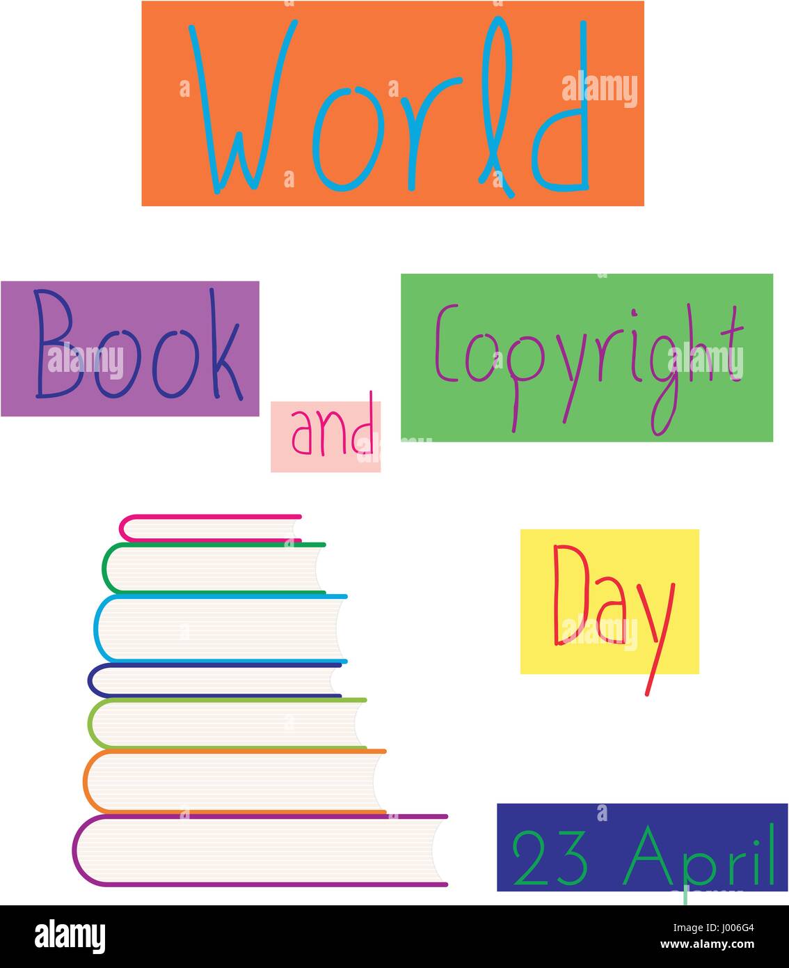 Stack Of Colored Books Vector Illustration Stock Vector Image And Art Alamy