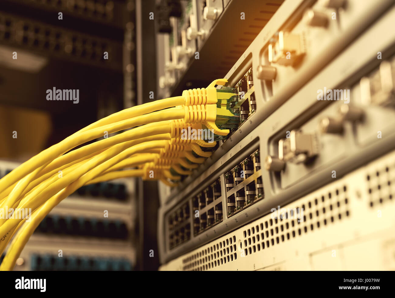 network cables connected to switch,Data Center Concept Stock Photo - Alamy