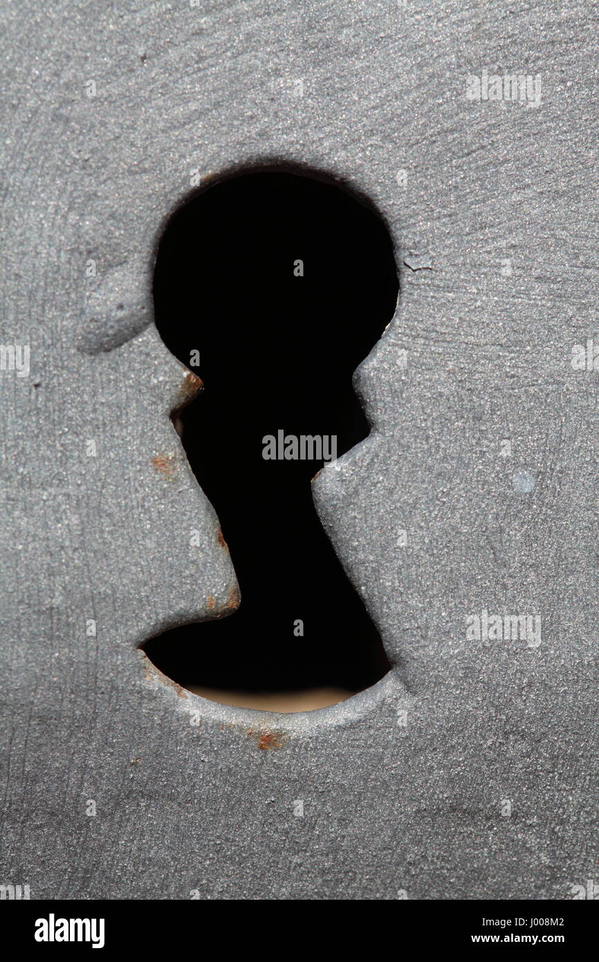 key hole on a door lock Stock Photo - Alamy