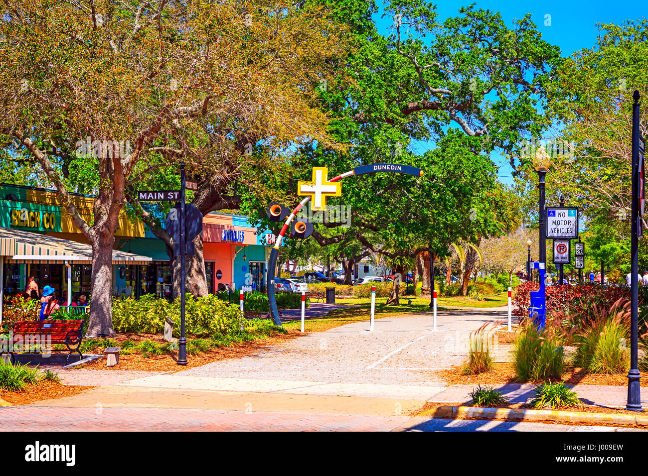 The Fred Marquis Pinellas Trail in downtown Dunedin, Florida Stock ...