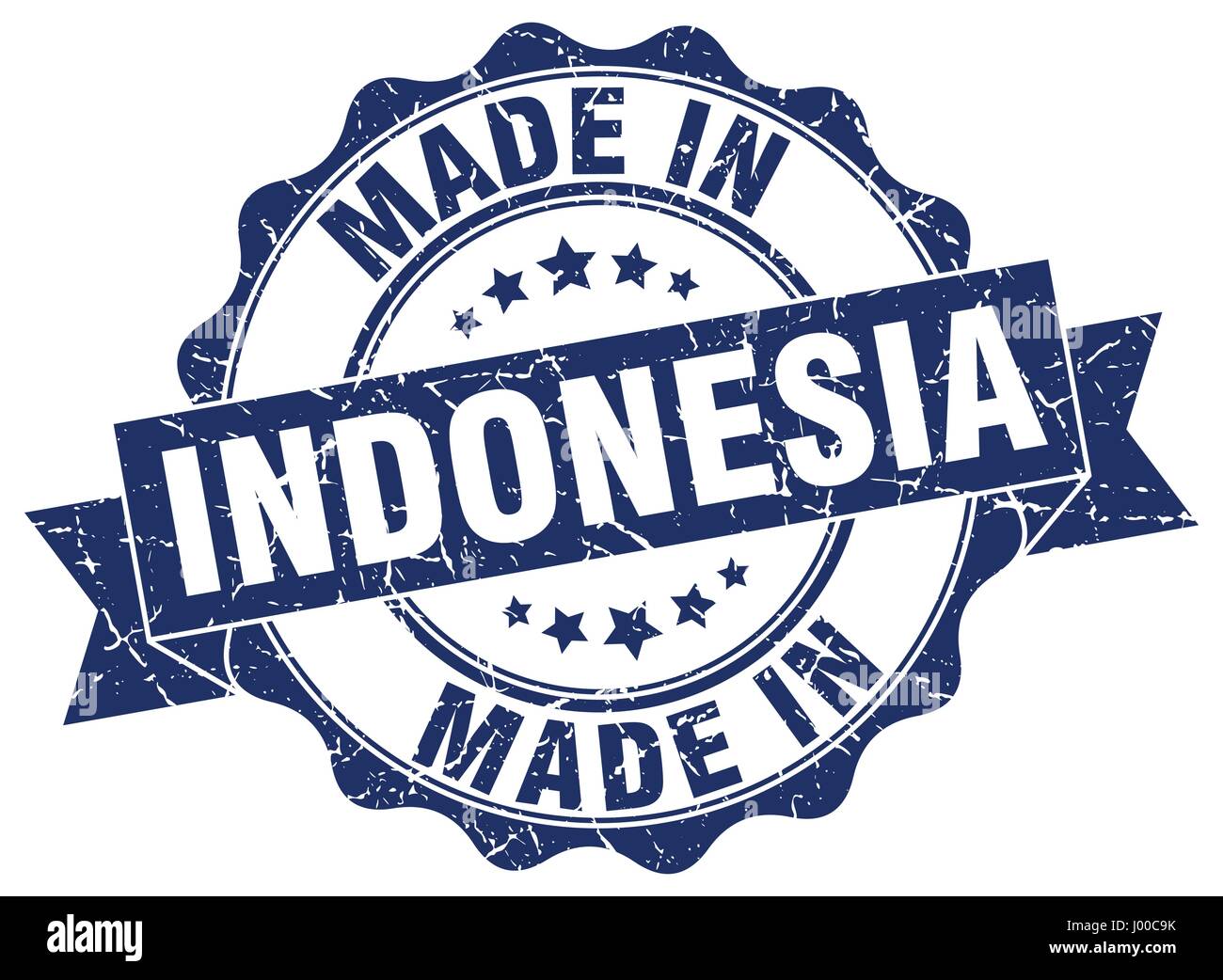 made in Indonesia round seal Stock Vector Image & Art - Alamy